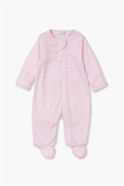 Pink Classic Rib Zipper Footie Kissy Kissy