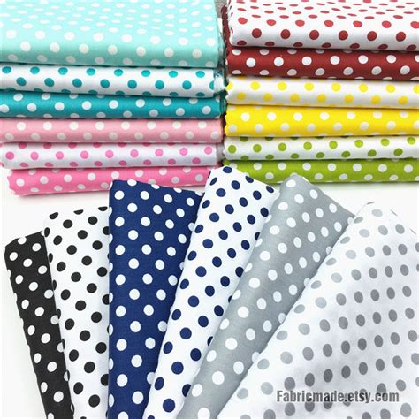 26 Colors Polka Dots Cotton Fabric Green Blue Pink Black Grey Gray White Fabric Cotton Fabric