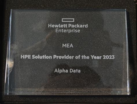 Alpha Data On Linkedin Hpediscover2023 Alphadata Award Hpe