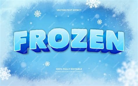 Premium Vector Frozen Text Effect