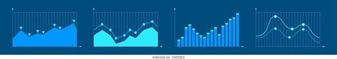 Set Different Graphs Charts Information On Stock Vector Royalty Free