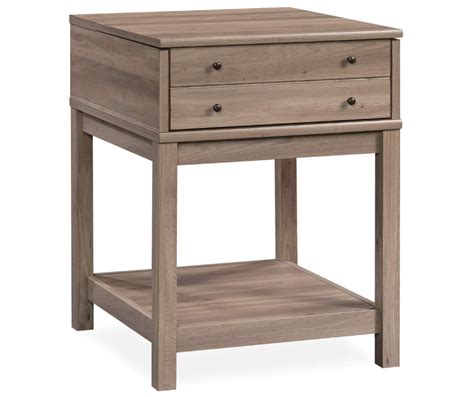 Sauder Salt Oak Barrister Lane Single Drawer Side Table Big Lots End Tables End Tables With