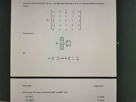 solved given the random vector x [x x2 xs] with