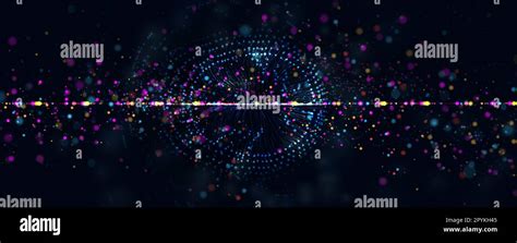 Neural Network Concept Connected Cells With Links High Technology Process Abstract Futuristic