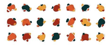 Premium Vector Set Of Irregular Round Blot Form Graphic Element Organic Abstract Fluid Shapes