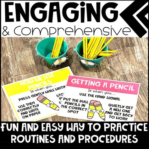 editable classroom routines and procedures posters and slides presentation