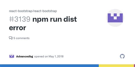 Npm Run Dist Error · Issue 3139 · React Bootstrapreact Bootstrap · Github