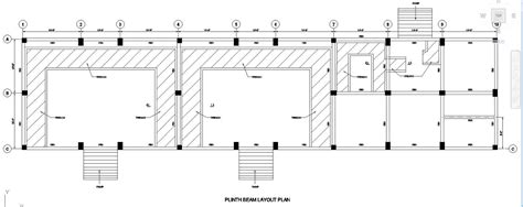 Plinth Beam Layout Plan For Substation Cad Drawing In Dwg File Detail