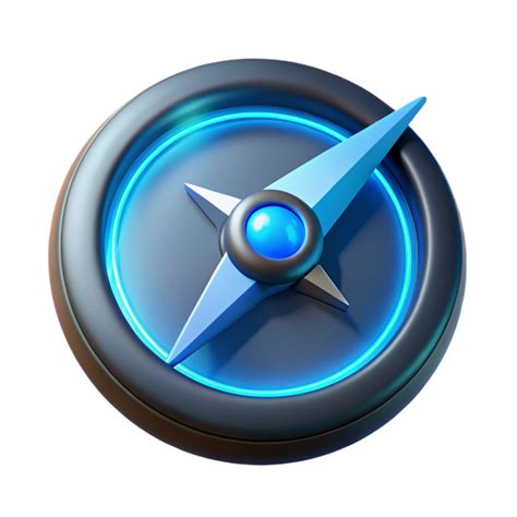 3d Compass Illustration Blue Neon 56261149 Png
