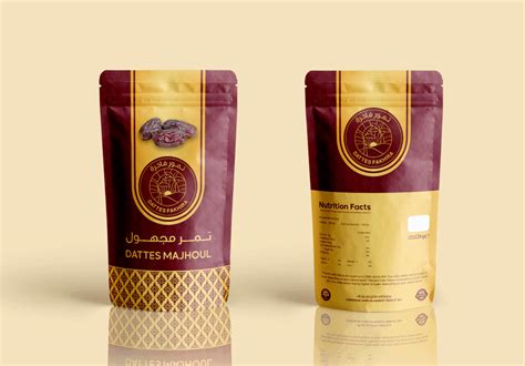 Dates Fakhira Stand Up Pouch Packaging Design Behance