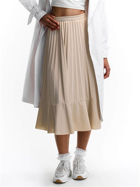 Pleated Midi Skirt Gate