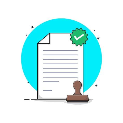 Premium Vector Wooden Stamp With Paper Vector Illustration