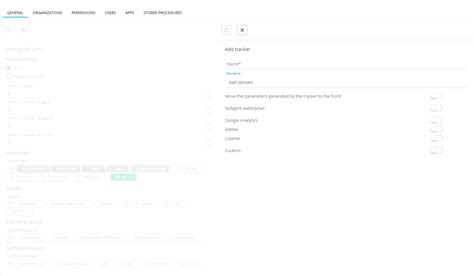Configuration Define Web Tracking