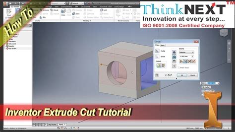 How To Create An Object With Extrude And Extrude Cut Command Thinknext Technologies Artofit