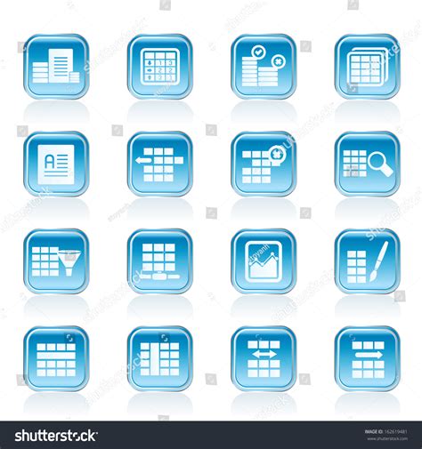 Database Table Formatting Icons Vector Icon Stock Vector Royalty Free Shutterstock