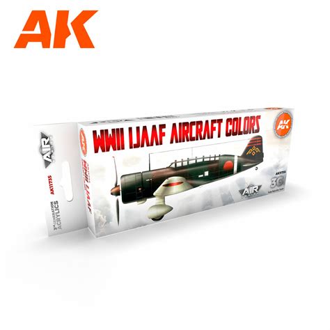 Ak11735 Ak Interactive Набор акриловых красок Цвета самолетов Ijaaf Wwii Краски Ak