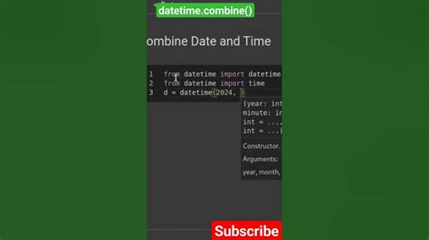 12 Combine Date And Time Object In Python Python Shorts Epythonlab