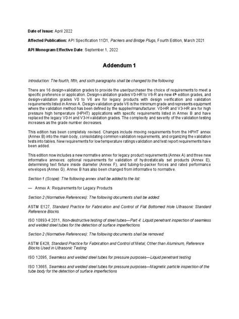Api 11d1 4th 2021 Addendum 1 Pdf Visual Cortex Verification And