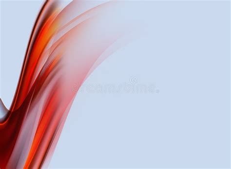 abstract smooth red wave element flow curve red motion illustration