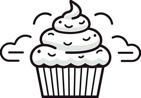 Premium Vector Cup Cake Vector Illustration For Logo Sticker Wall Art