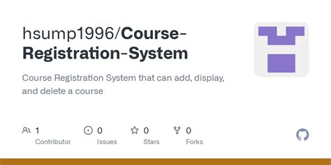 Github Hsump1996 Course Registration System Course Registration