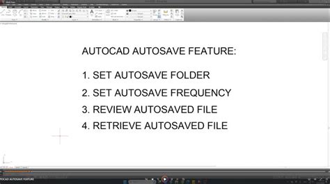 Autocad Autosave Feature Setup Tips