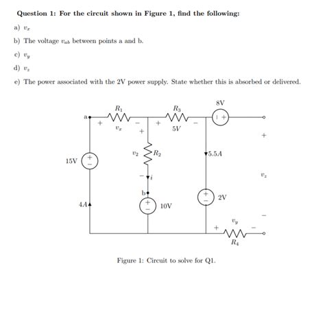Solved Question For The Circuit Shown In Figure Find Chegg