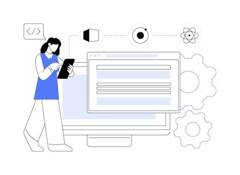 Premium Vector Crossplatform Frameworks Abstract Concept Vector Illustration