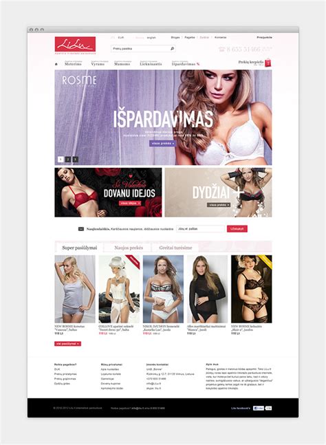 Lilu lingerie shop on Behance