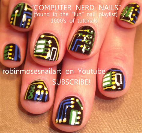 robin moses nail art geek nail art computer geek nails geek art computer nails nerd nail