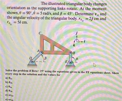 Solved The Illustrated Triangular Body Changes Orientation Chegg Com
