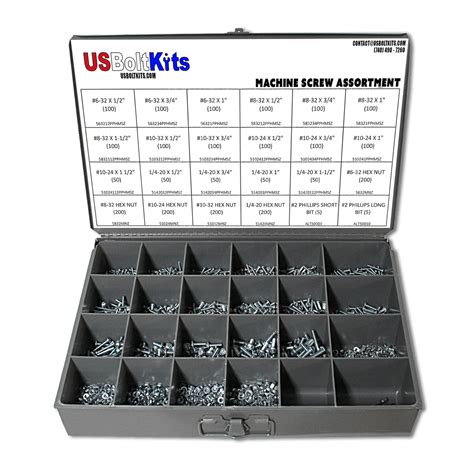 2410 Piece Machine Screw Assortment Us Bolt Kits