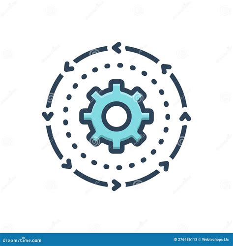 Color Illustration Icon For Processing Workflow And Repeat Stock