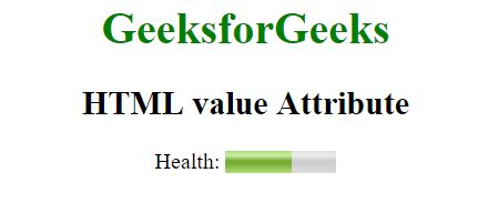 HTML Value Attribute GeeksforGeeks