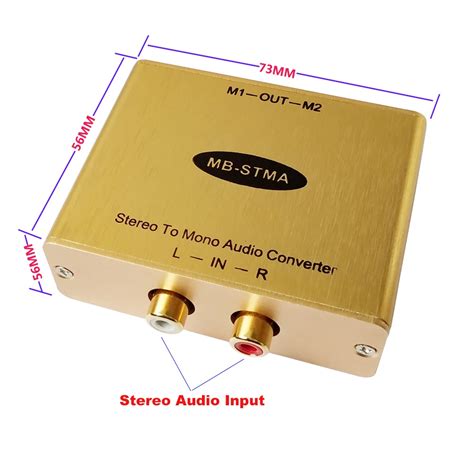 Stereo Audio Combiner With Isolation Output Stereo Mono Audio Mixer Two Channel Audio Mixer In