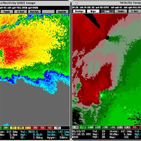 Terminal Doppler Weather Radar Tdwr Reflectivity Left And Base