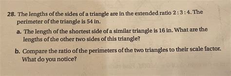 Answered 28 The Lengths Of The Sides Of A… Bartleby