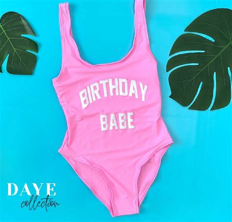 Cumpleaños Nena Traje De Baño De Una Sola Pieza Etsy España