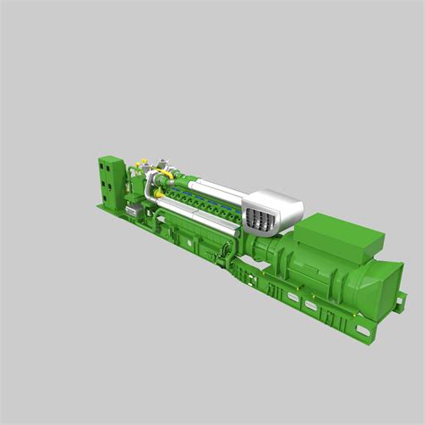 Газовый двигатель Jenbacher J624 3d Модель 70 Max Unknown Free3d