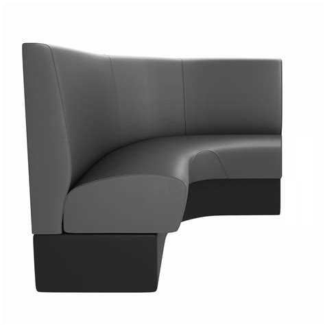 Plain Restaurant Booth Curved Corner Cascade Collection Qa Group