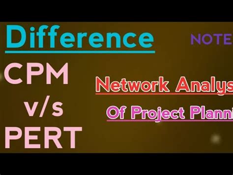 PERT VS CPM Difference Between CPM And PERT Critical Path Method Project Evaluation Review