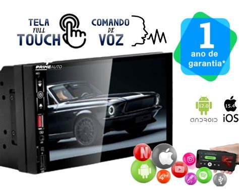 Central Multimídia Mp5 2din Bluetooth Usb Espelhamento Fm Sd Parcelamento Sem Juros