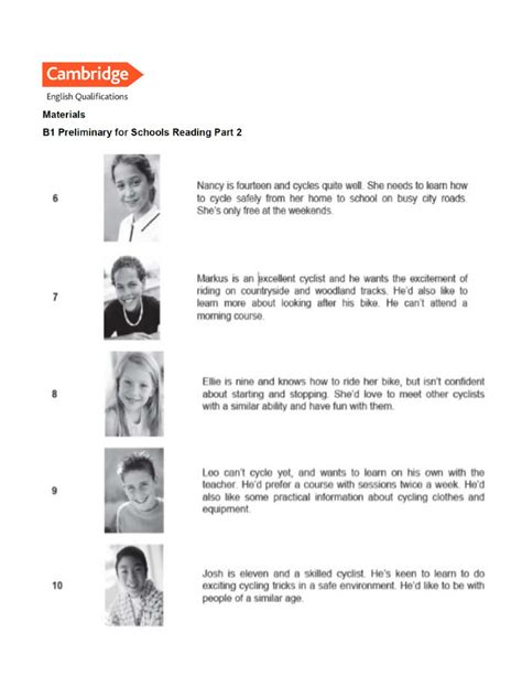 B1 Reading Part 2 Exam Strategies Pdf