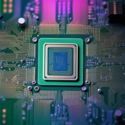 Premium Photo Integrated Microchip Circuit Board For Server Central Computer Processor