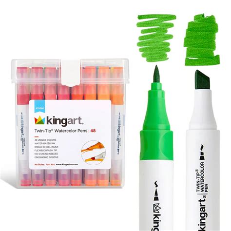 Kingart® Twin Tip™ Watercolor Pens 48 Colors Michaels