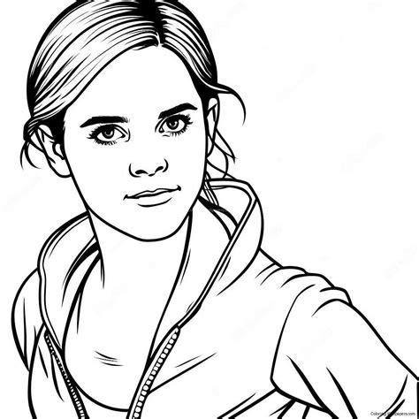 Emma Watson Coloring Page 72184 57136