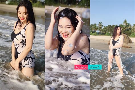 Moe Yu San Happy Snaps At The Beach