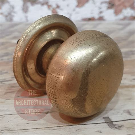 Polished Brass Cupboard Knob With A Polished Brass Back Plate38mm