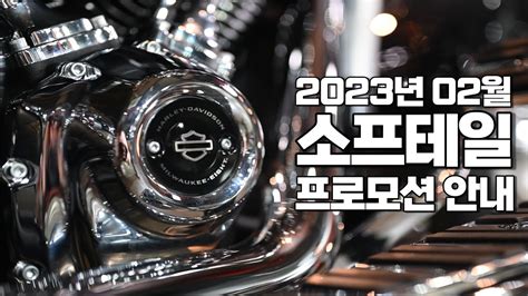 2023년 2월 할리데이비슨 소프테일 프로모션 600만원 상당의 혜택 팻보이 브레이크아웃 할리데이비슨 Youtube