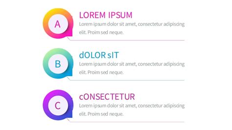 Three Different Colored Speech Bubbles Google Slide Theme And Powerpoint Template Slidedocs